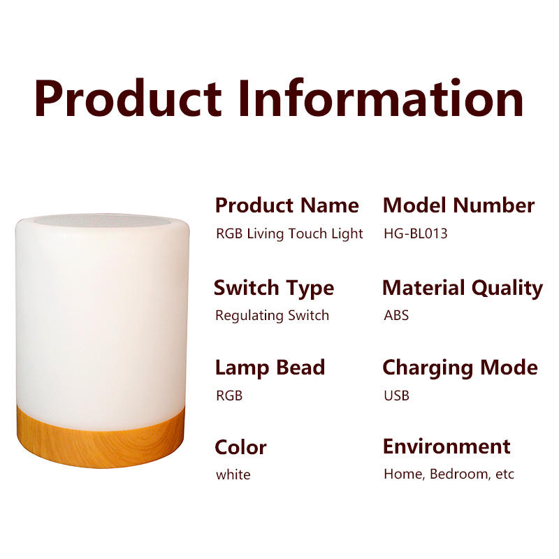 3 Level Dimmable RGB Living Portable Touch Light（VY02-001）-Table Lamp ...